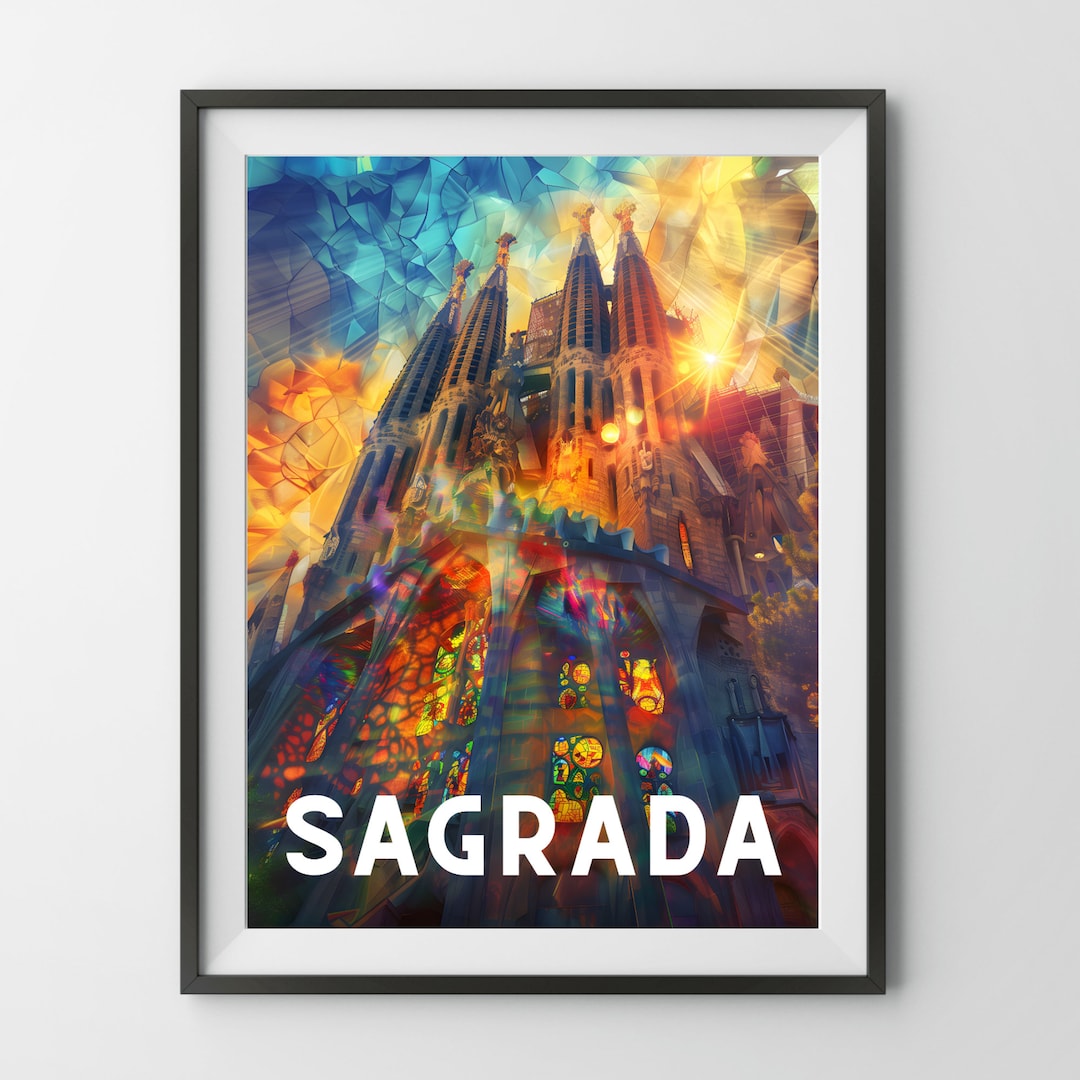 Sagrada Familia Poster, Barcelona Cathedral Familia Fun Family Strategy ...