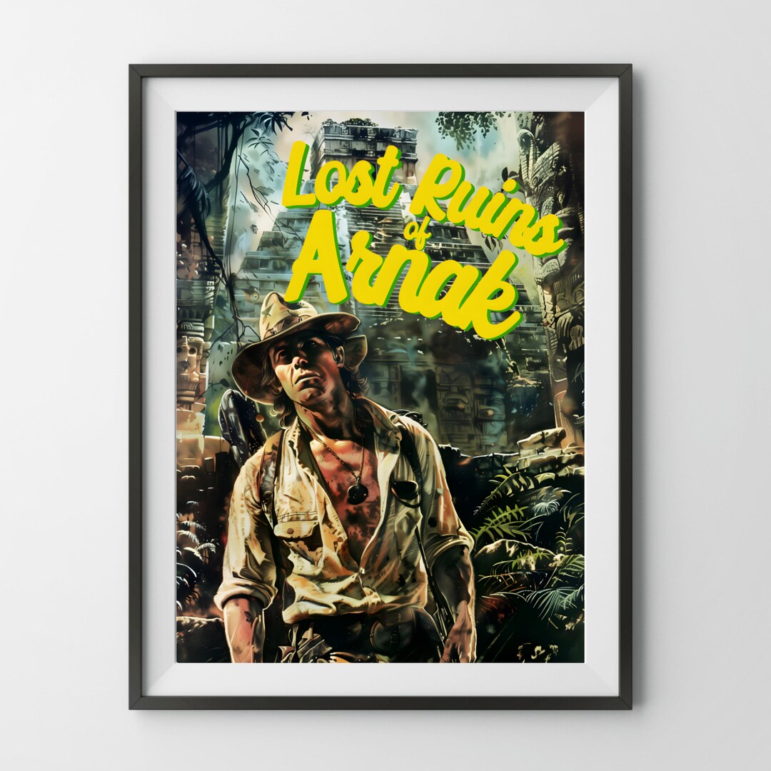 Lost Ruins of Arnak Board Game Poster, Adventure Indiana Jones Painting ...