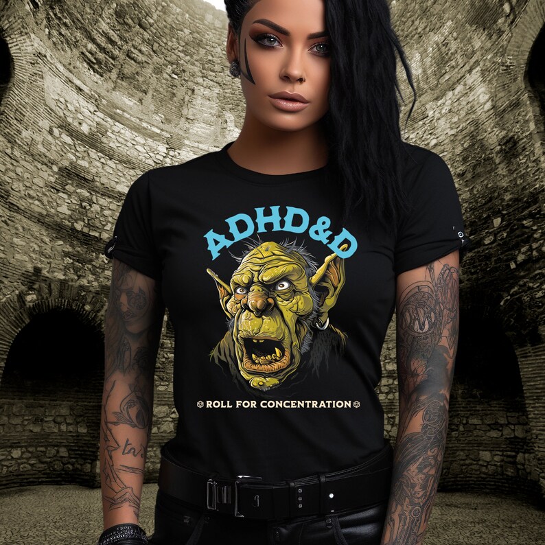 DND Funny Shirt, ADHD Attention Deficit Disorder Dungeons and Dragons D ...