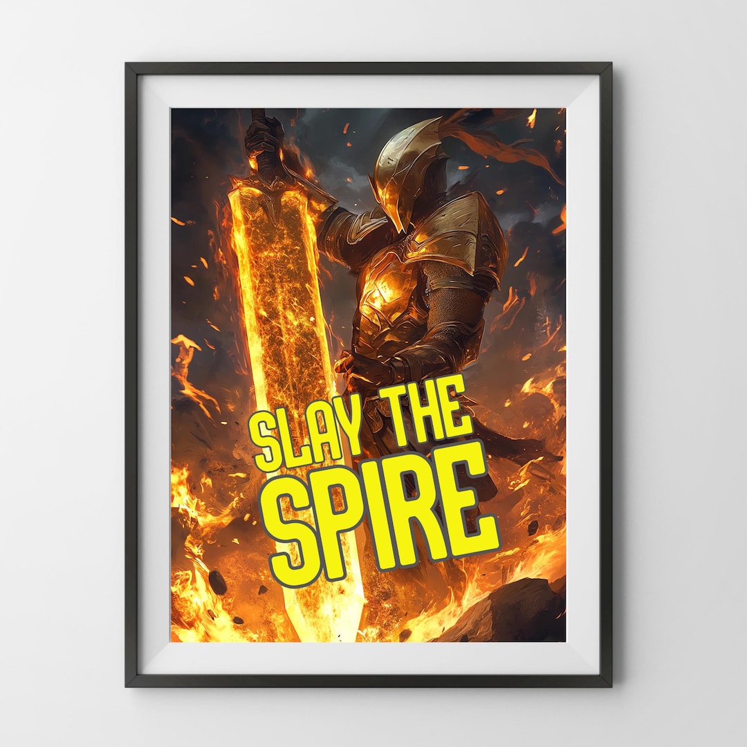 Slay the Spire Game Poster, Fantasy Strategy Print Gift for Board Gamer ...