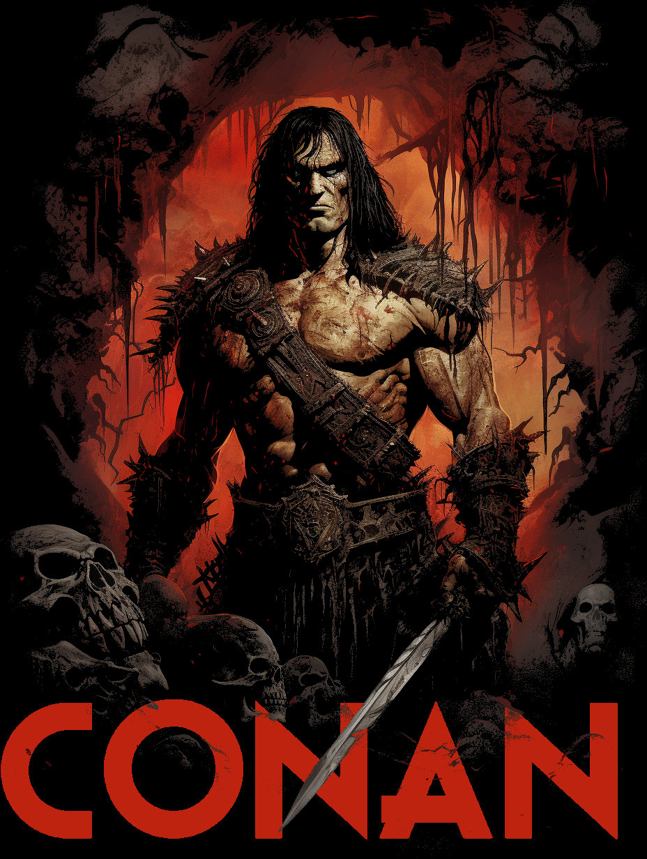 Conan the Barbarian Shirt, Sword and Sorcery Dark Fantasy Gothic Comic ...