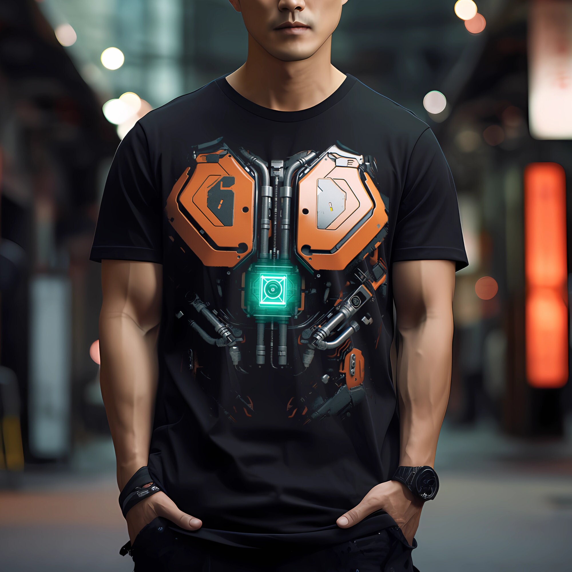 Cyborg Body Armor Shirt Shirt, Robot Dystopian Science Fiction Scifi ...