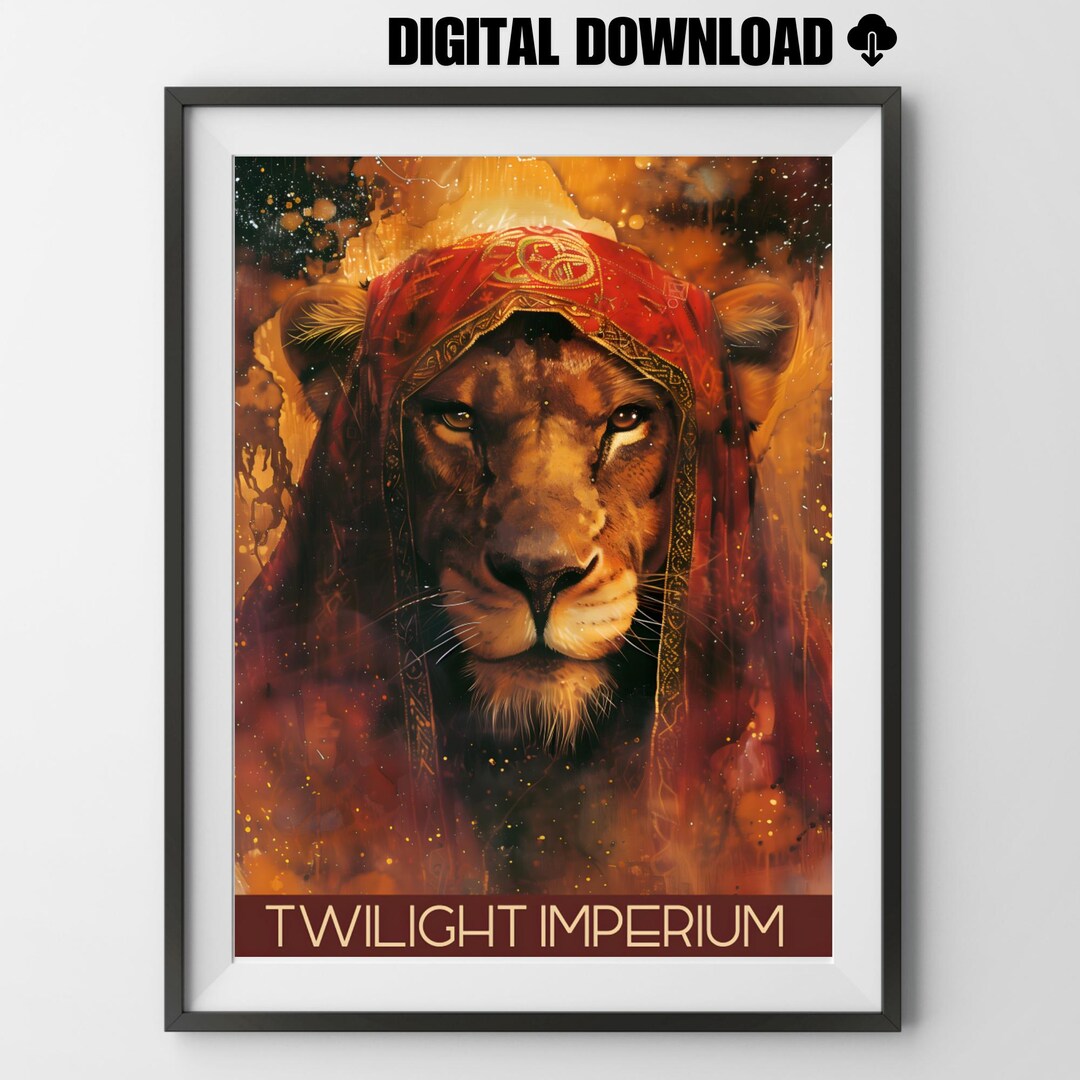 Twilight Imperium Digital Board Game Poster, Scifi Lion 4x Space War ...
