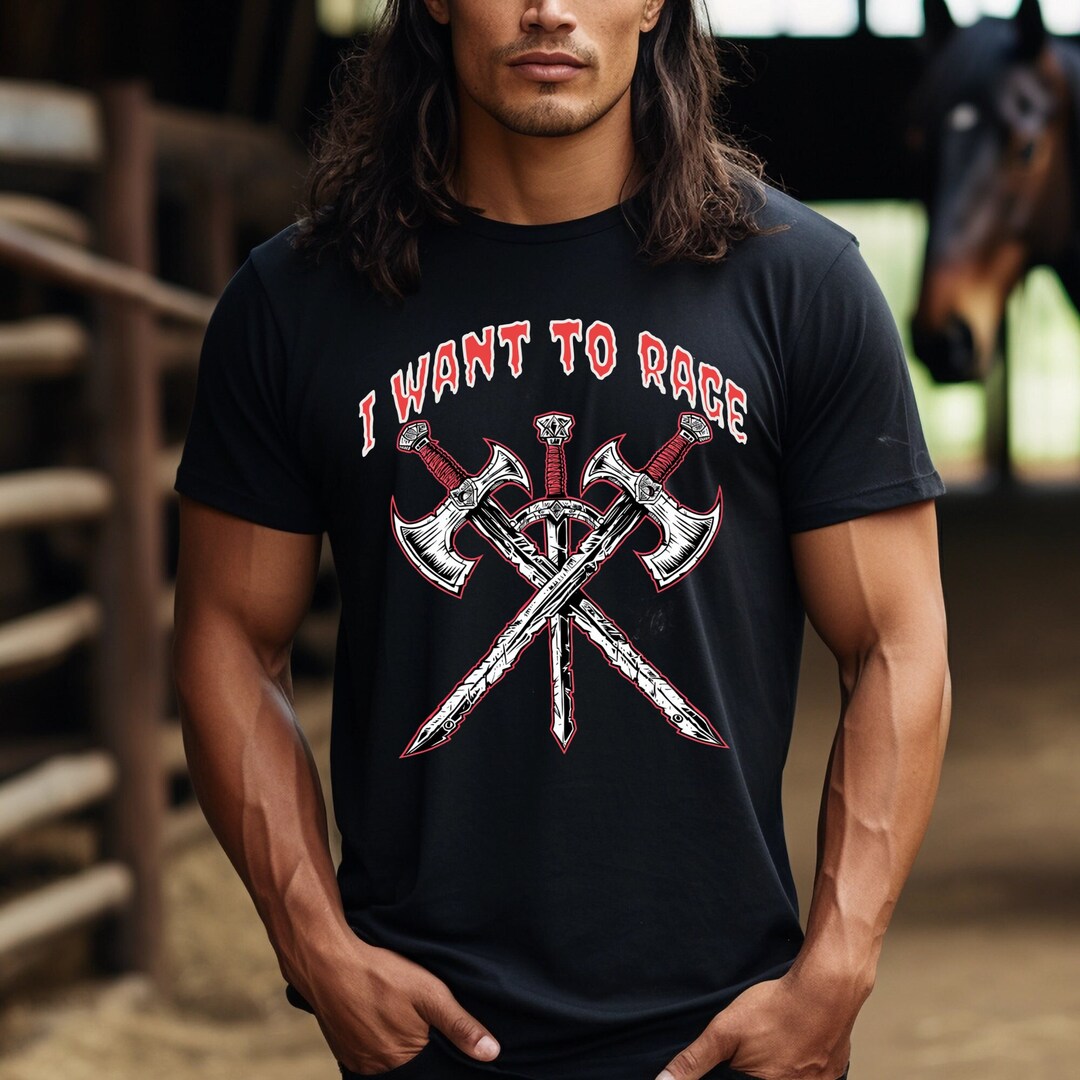 DND Barbarian I Want to Rage Shirt, Dungeons and Dragons Class D&D Gift ...