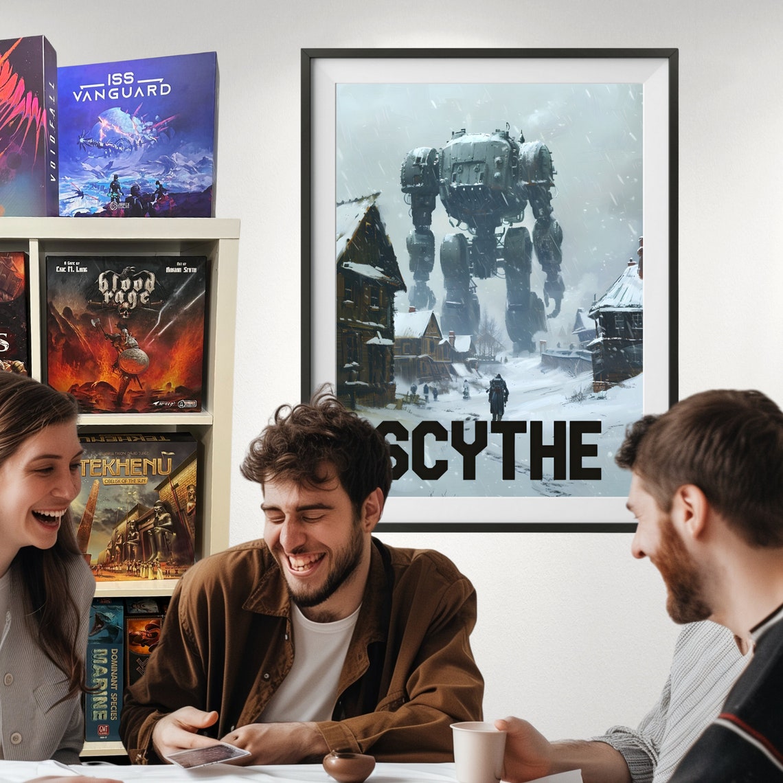 Scythe Board Game Poster, Winter Mech Robots 1920s Eastern Europe ...