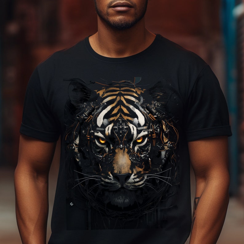 Cybergoth Robot Tiger, Dystopian Cyberpunk Cybergothic Cyber Goth ...