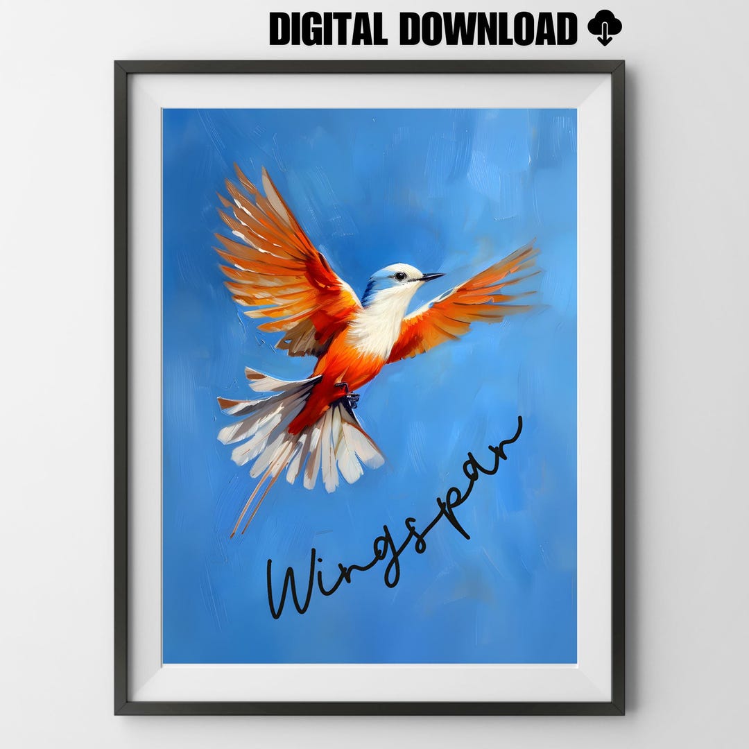 Wingspan Digital Board Game Poster, Scissor-tailed Flycatcher Painting ...