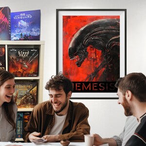 Nemesis Board Game Poster, Aliens Xenomorph Scifi Lockdown Ripley ...