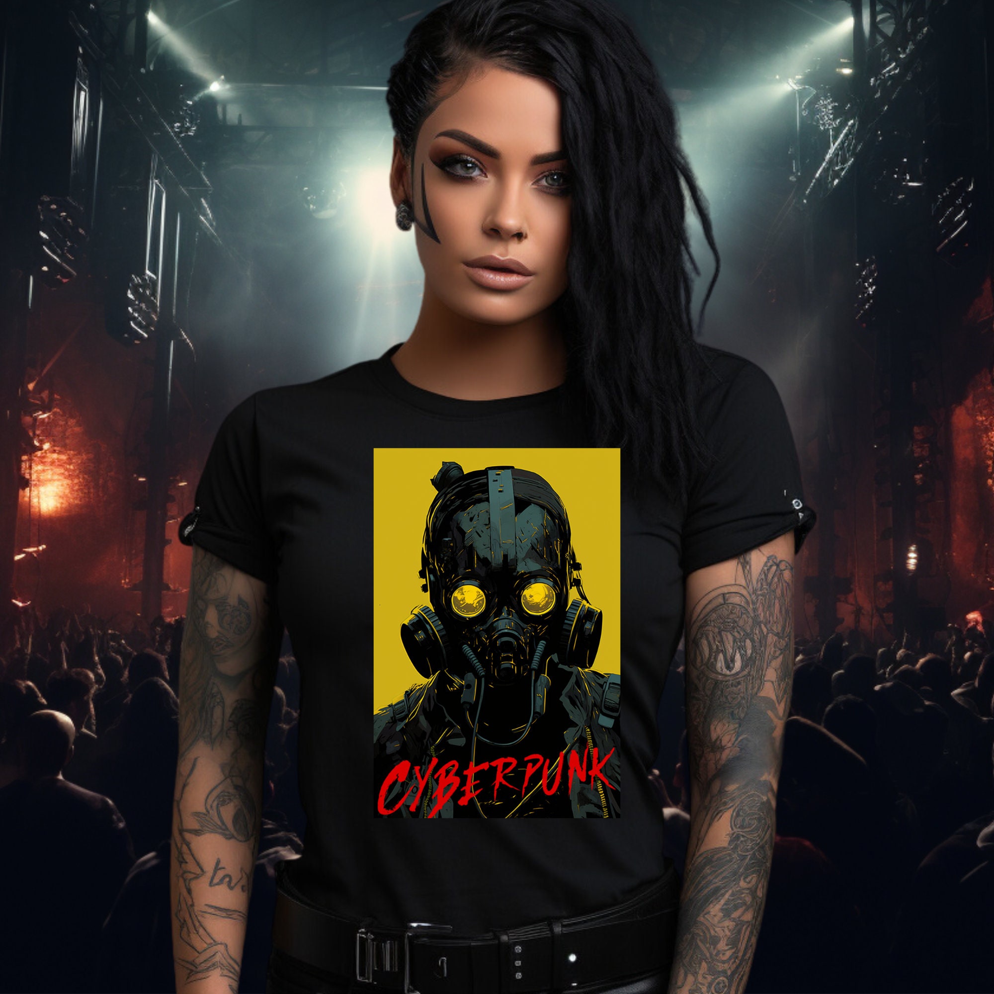 Cyberpunk Shirt Yellow Mask Cyberpunk Clothing Outrun T Shirt - Etsy