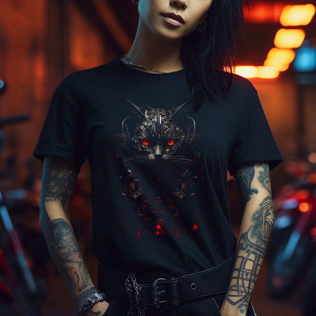 Cybergoth Robot Cat, Dystopian Cyberpunk Cybergothic Cyber Goth ...