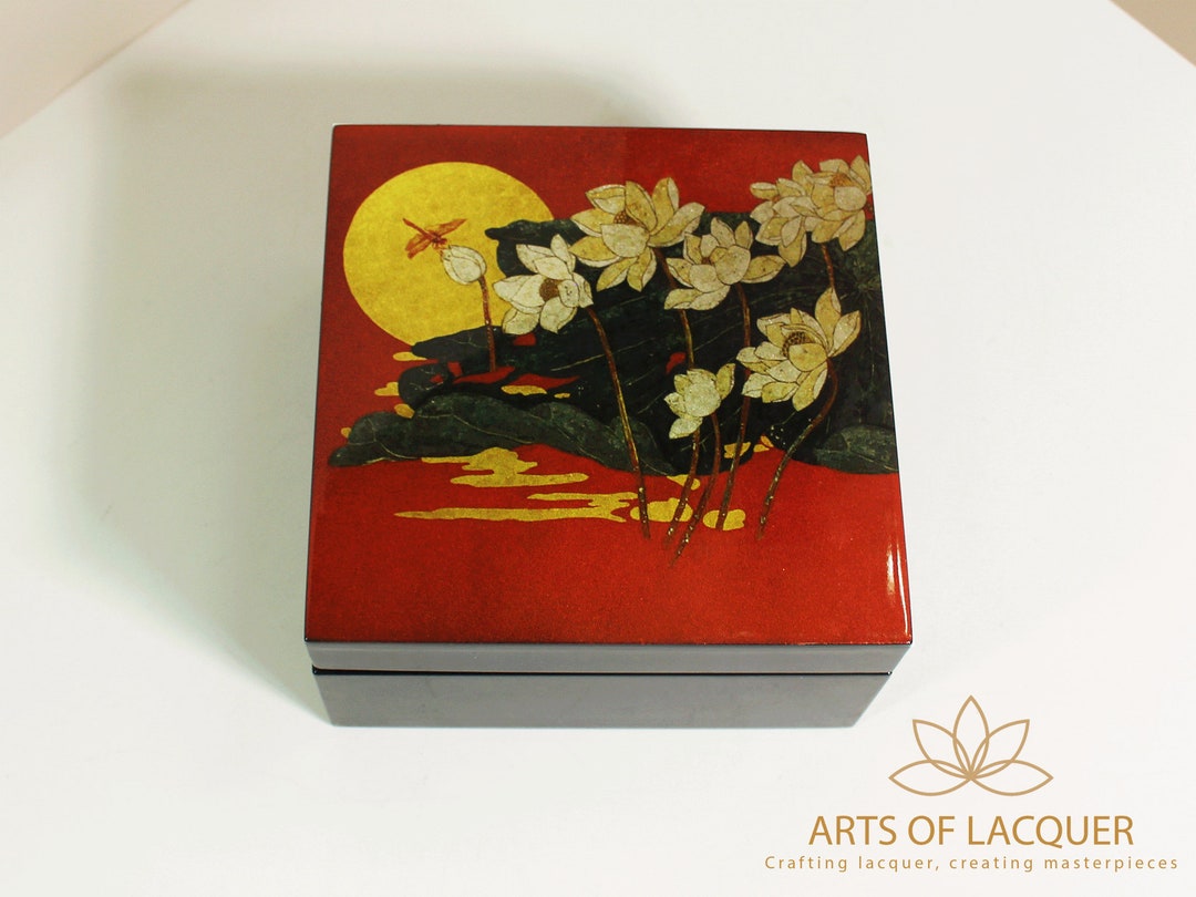 Twilight Lotus Lacquer Keepsake Box - Etsy