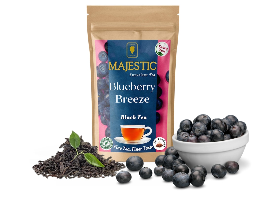 BLUEBERRY BREEZE| Majestic Tea| Blueberry Black Tea | 100% Natural ...