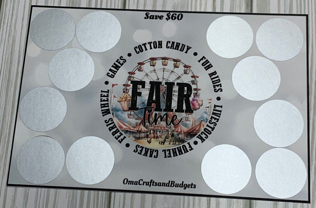 Fair Time Scratch off Savings Challenge - Etsy