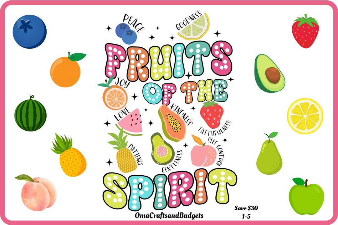 Fruits of the Spirit Scratch off Challenge - Etsy