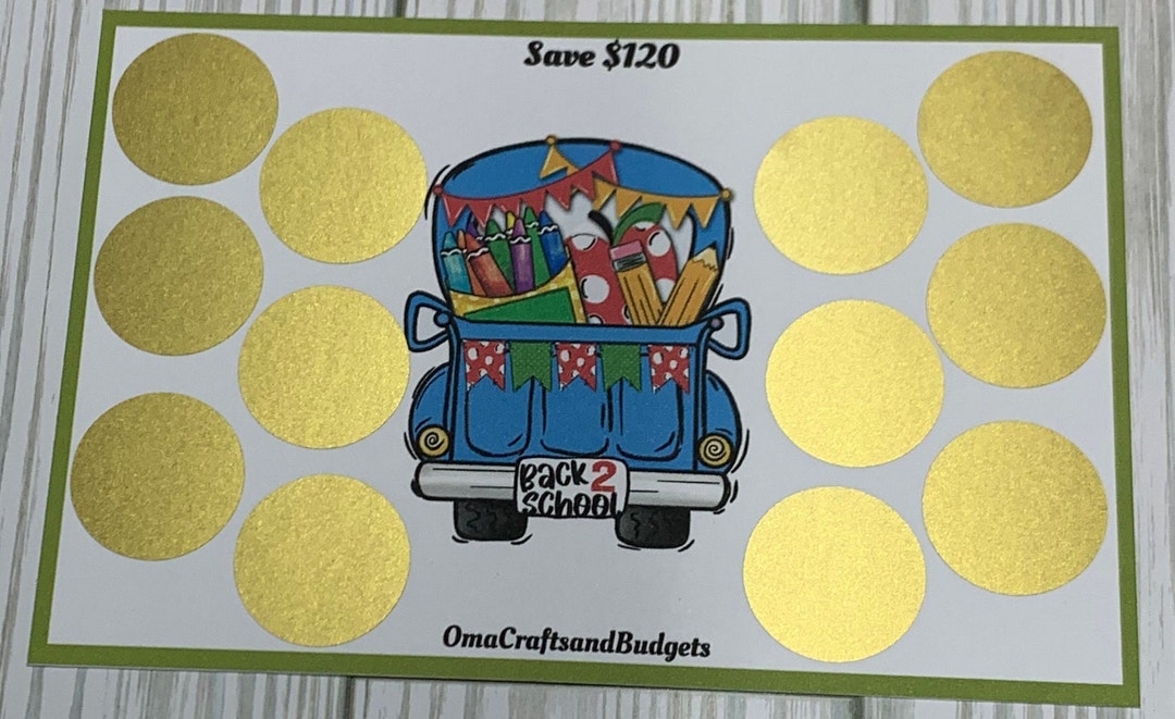 Back to School Scratch off Savings Challenge - Etsy