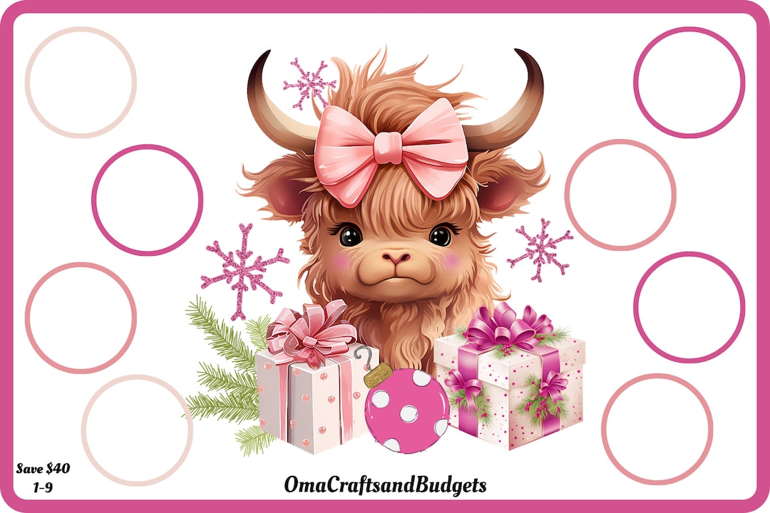 Highland Cow Pink Christmas - Etsy