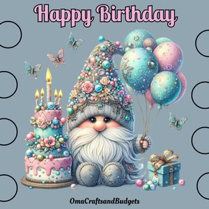 Happy Birthday Gnomie Scratch Off - Etsy