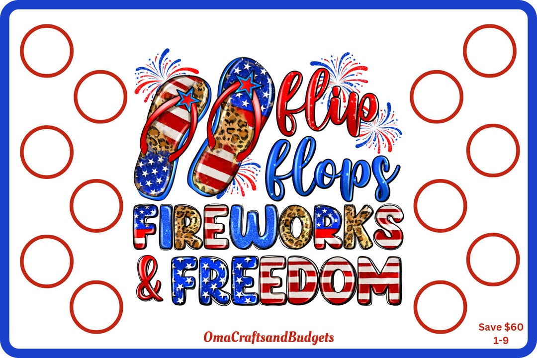 Flip Flops Freedom and Fireworks Scratch off Challenge - Etsy