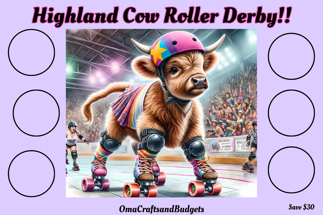 Highland Cow Roller Derby - Etsy