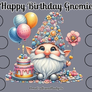 Happy Birthday Gnomie Scratch Off - Etsy
