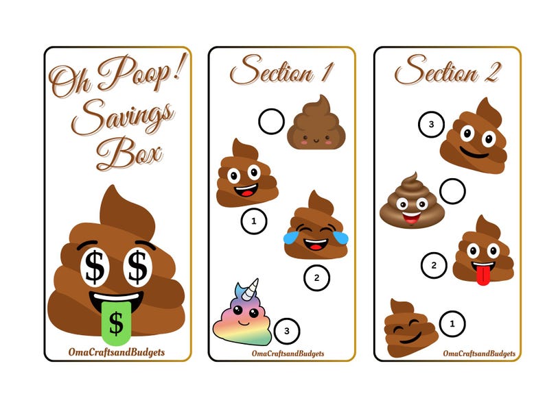 Oh Poop!! Savings Challenge Box - Etsy