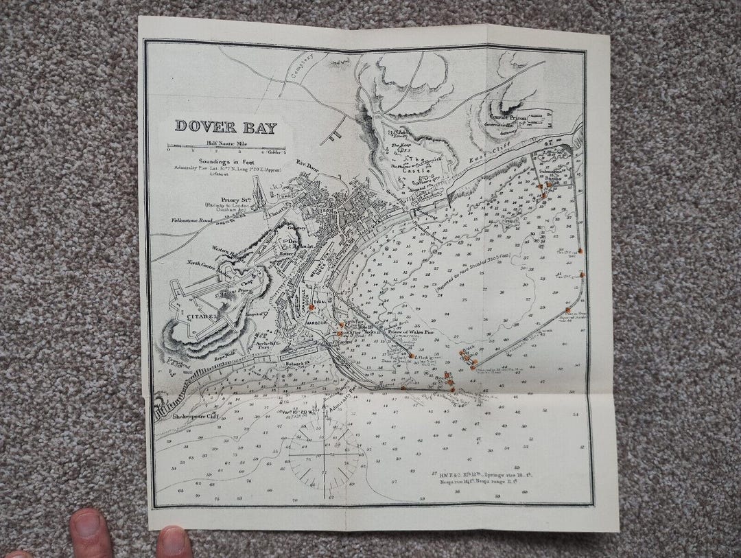 1926 Pilots Map of Dover Harbour english Channel - Etsy UK