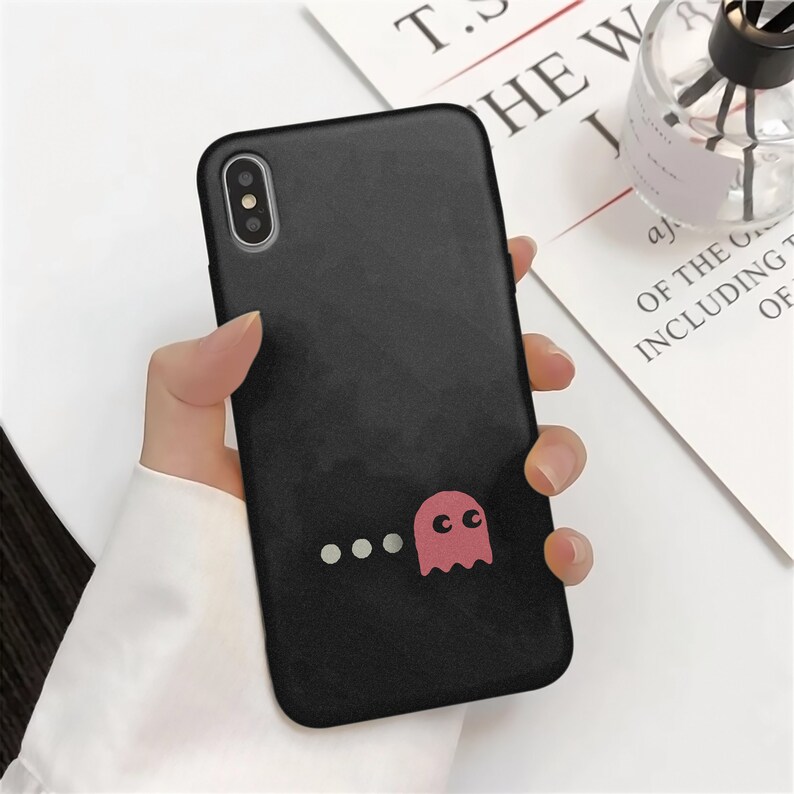 Pacman Gaming Black Matching Personalised Customisable Couples Phone ...