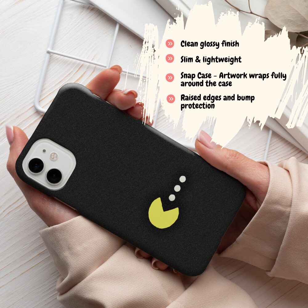 Pacman Gaming Black Matching Personalised Customisable Couples Phone ...