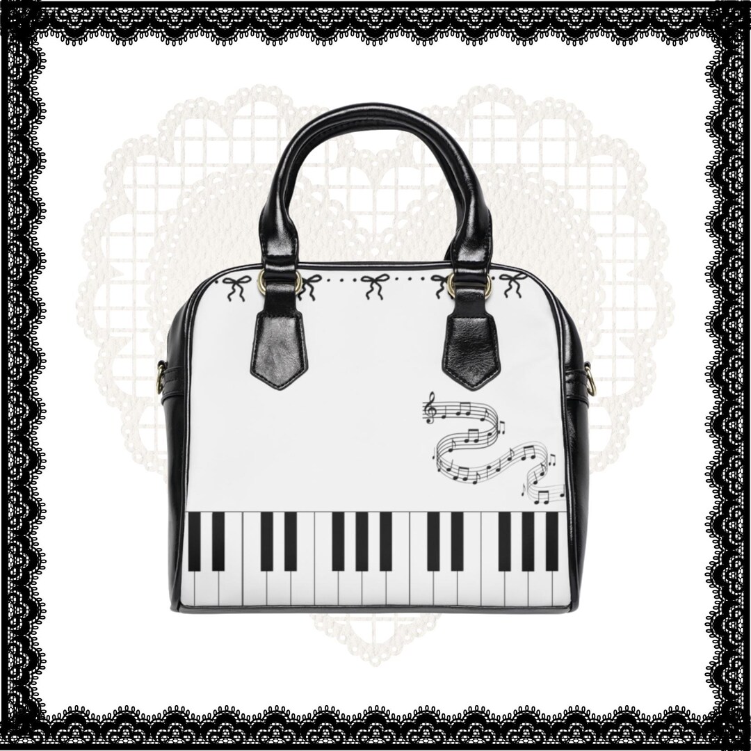 Piano Keys and Musical Notes Shoulder Handbag | Music Lover Purse - Etsy