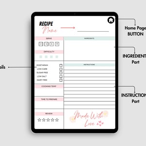 Editable Colorful Meal Planner Printable, Digital Planner, Weekly Meal ...