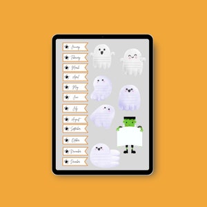 100 Halloween Digital Stickers for Goodnotes, Onenote, Notability ...