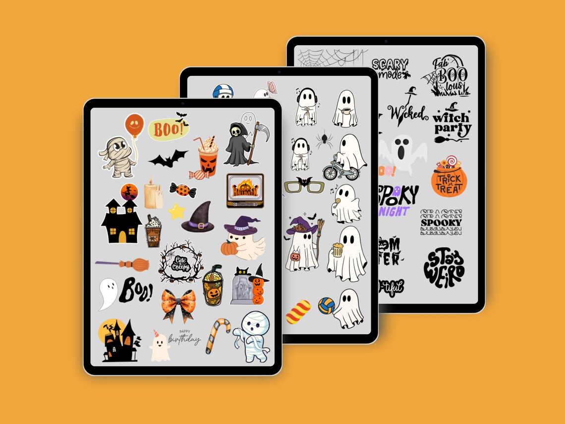 100 Halloween Digital Stickers for Goodnotes Onenote - Etsy