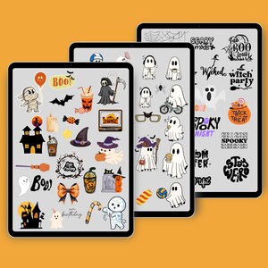 100 Halloween Digital Stickers for Goodnotes, Onenote, Notability ...