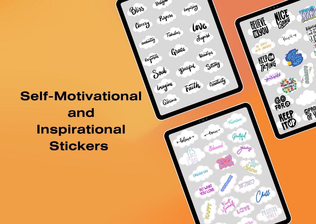 250 Pcs Motivational Stickers Printable Stickers - Etsy