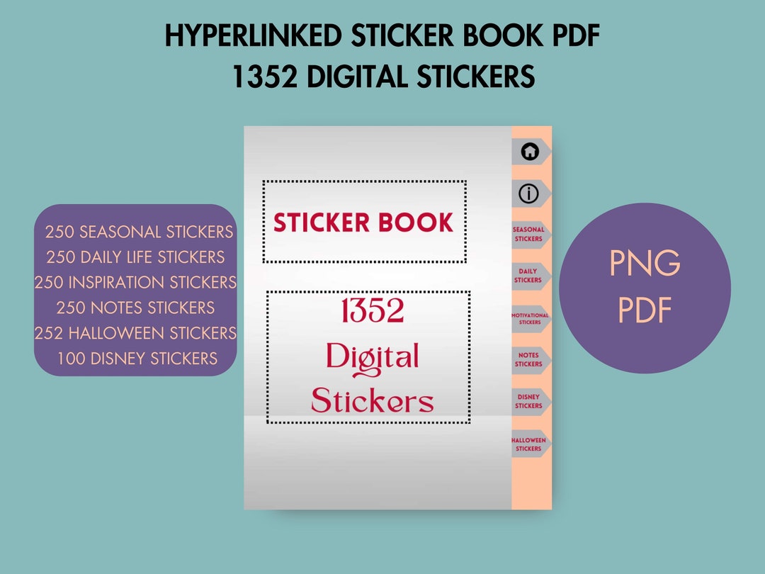 1352 Hyperlinked Sticker Book, Halloween Stickers, Christmas Stickers ...