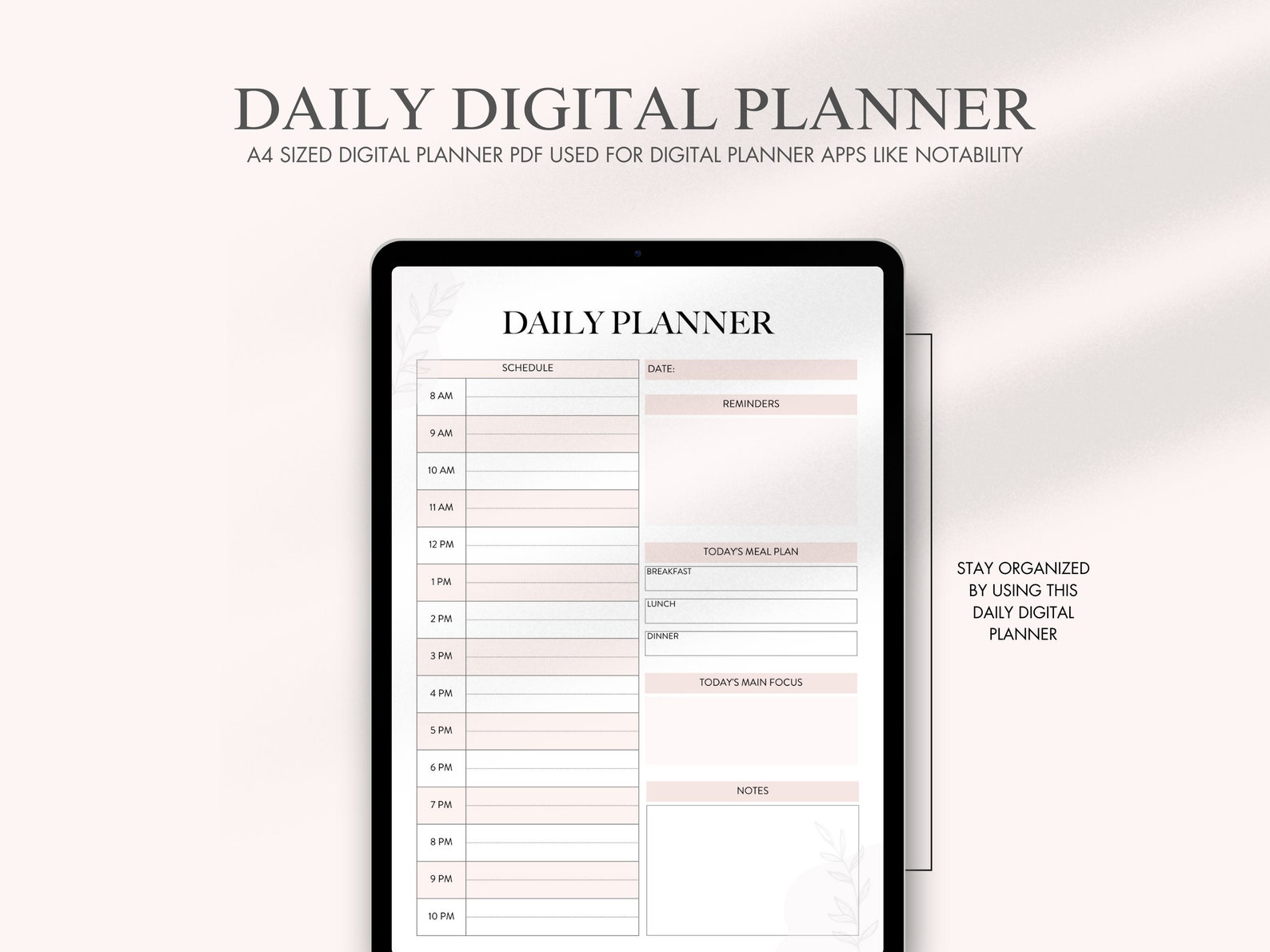 Editable Daily Planner, Printable Planner, Digital Planner, to Do List ...