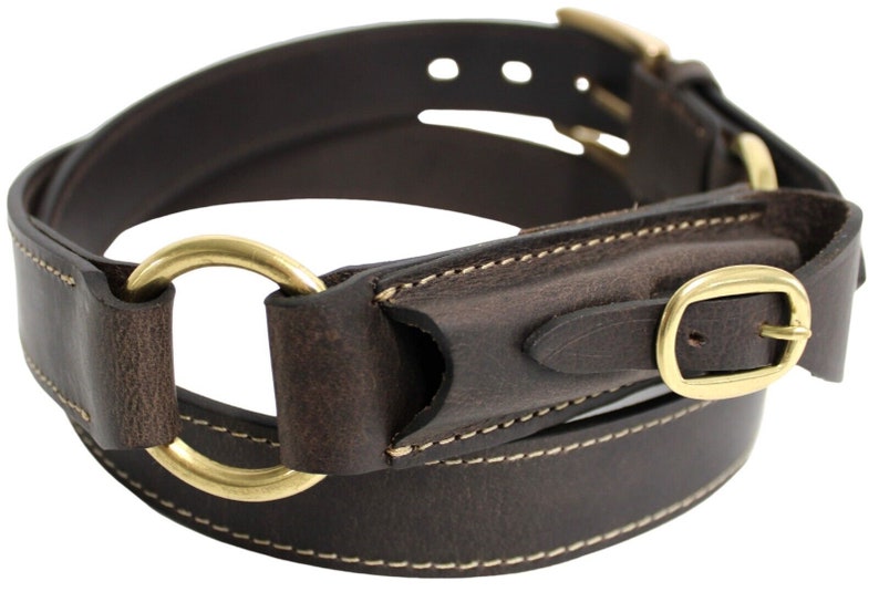 Quality Double Ring Leather Hobble Belt With Knife Pouch. Colour ...