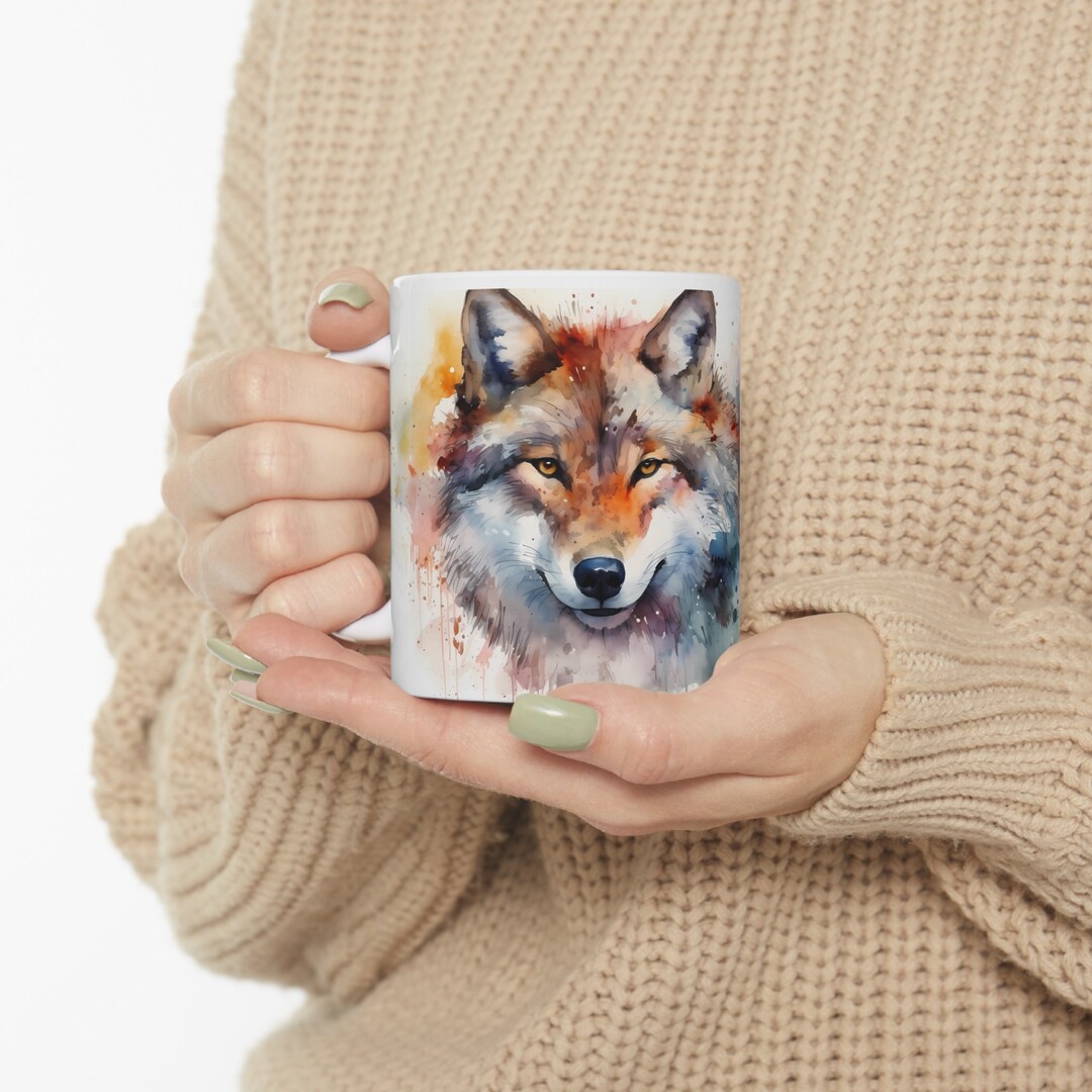 Wolf Mug - Wolf Gift - Wolf Coffee Cup - Wolfdog Mug - Animal Coffee ...