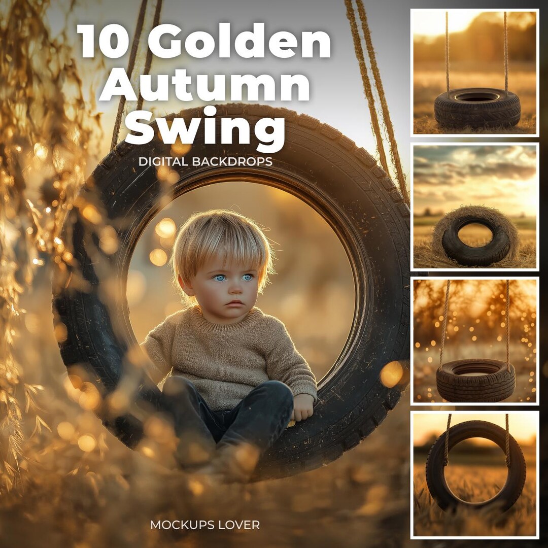 Fall Swing Rustic Digital Background, Autumn Background Photography ...