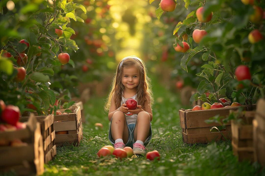 Apple Orchard Digital Background, Photography Composite, Fall Path ...