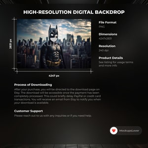 Batboy Digital Overlay, Photoshop Overlay, Mini Superhero Backdrop ...