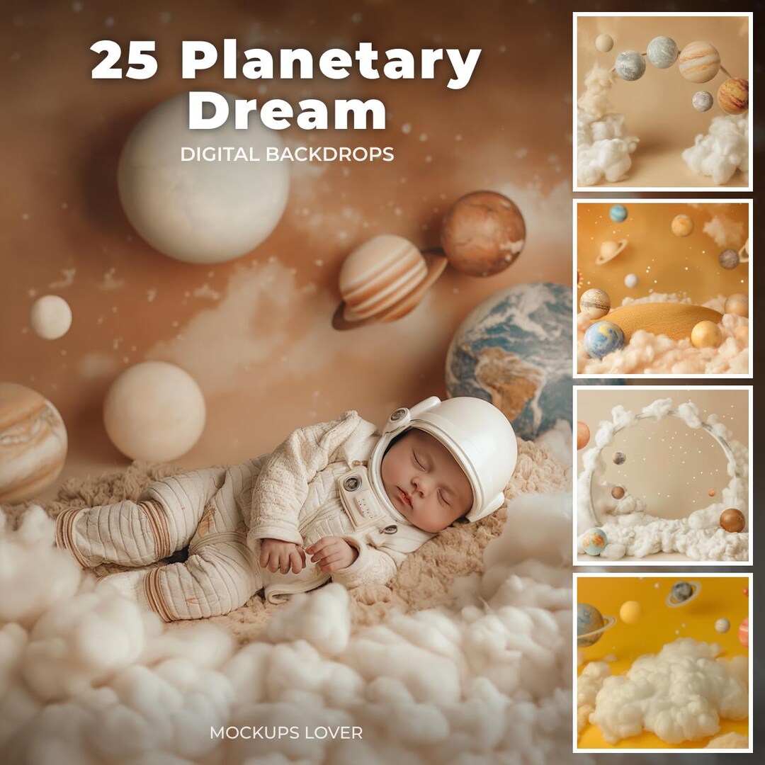 Outer Space Newborn Studio Digital Backdrop, Planetary, Newborn ...