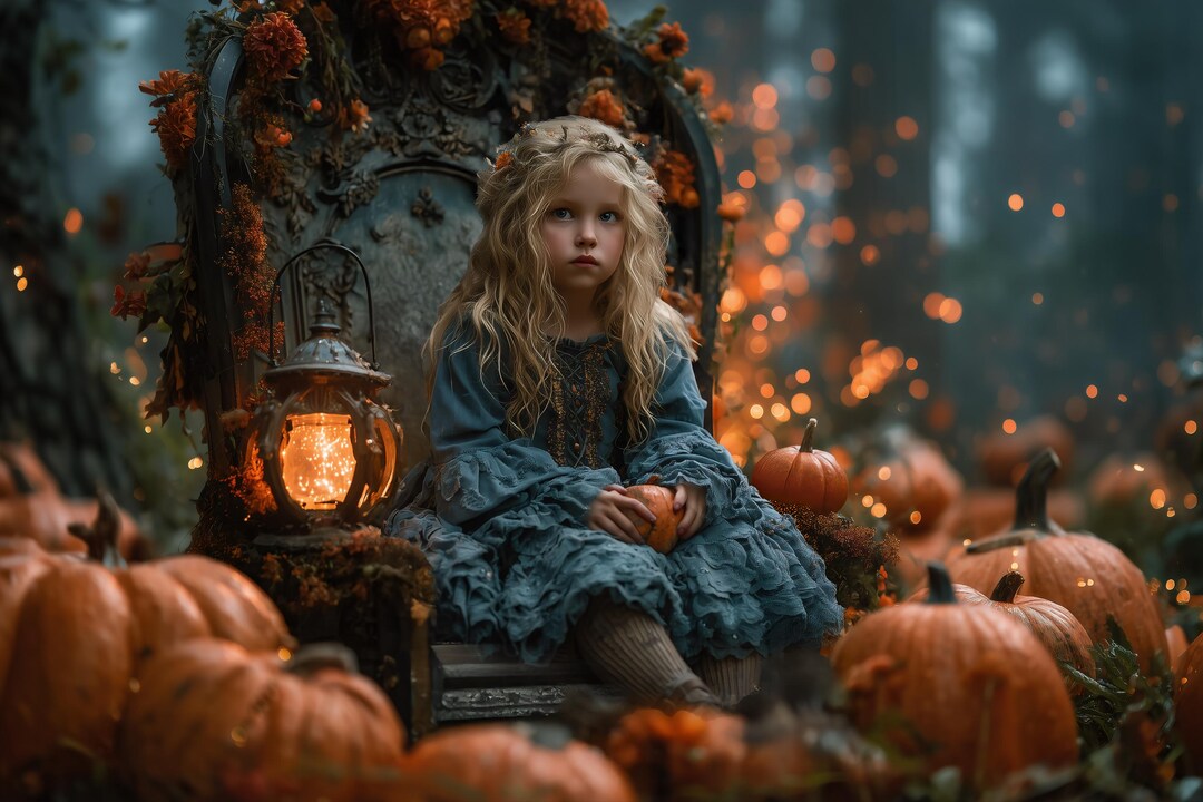 Fall Digital Background, Fantasy Forest Backdrop, Kids Prop, Photoshop ...