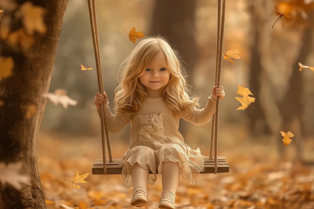Fall Swing Digital Background, Autumn Digital Backdrop, Photoshop ...