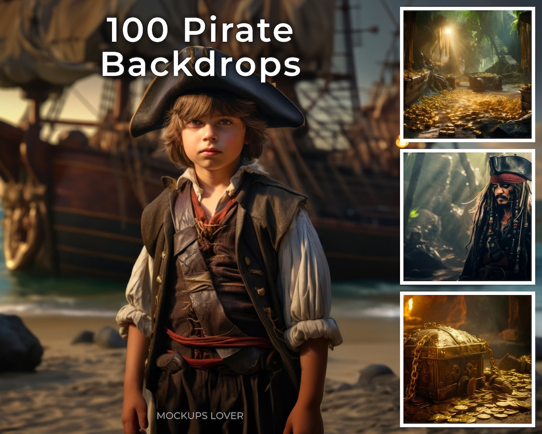 100 Pirate Themed Backdrops, Pirate Background, Pirate Mega Bundle ...