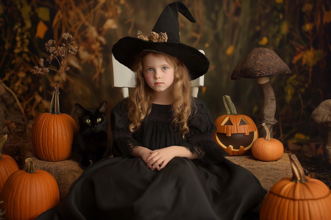Halloween Studio Digital Backdrop, Kids Creative Composite Photography ...