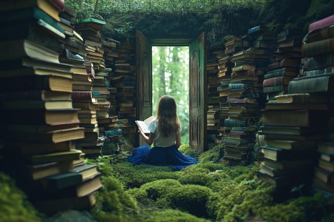 Back to School Digital Background, Vintage Books Backdrop, Enchanted ...