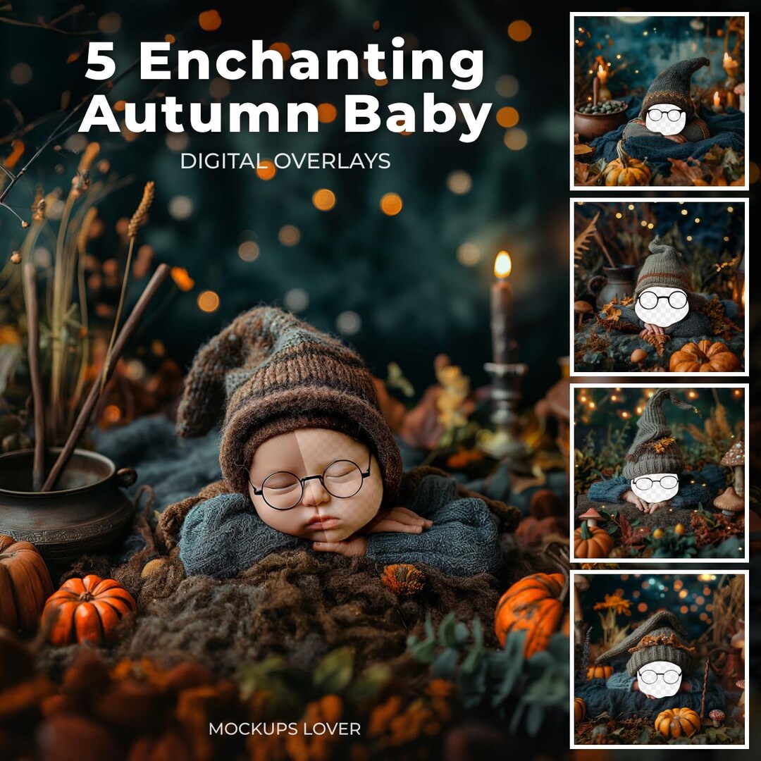 Wizard Newborn Digital Overlays, Halloween Newborn Digital Background ...
