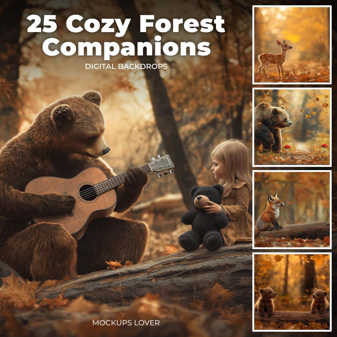 Autumn Digital Backdrop Bundle, Fall Digital Backgrounds Photography ...
