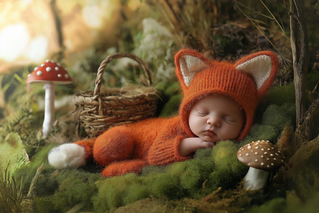 Newborn Face Insert Digital Overlay, Newborn Prop, Enchanted Forest ...